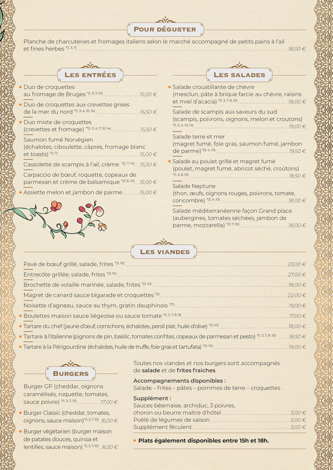 La carte – Le grand place